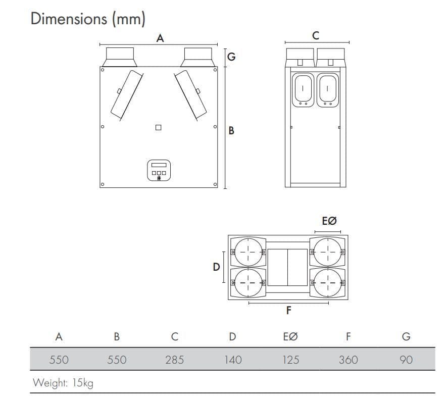 Vent Axia 443319L Sentinel Kinetic BH Heat Recovery Unit - Humidistat ...